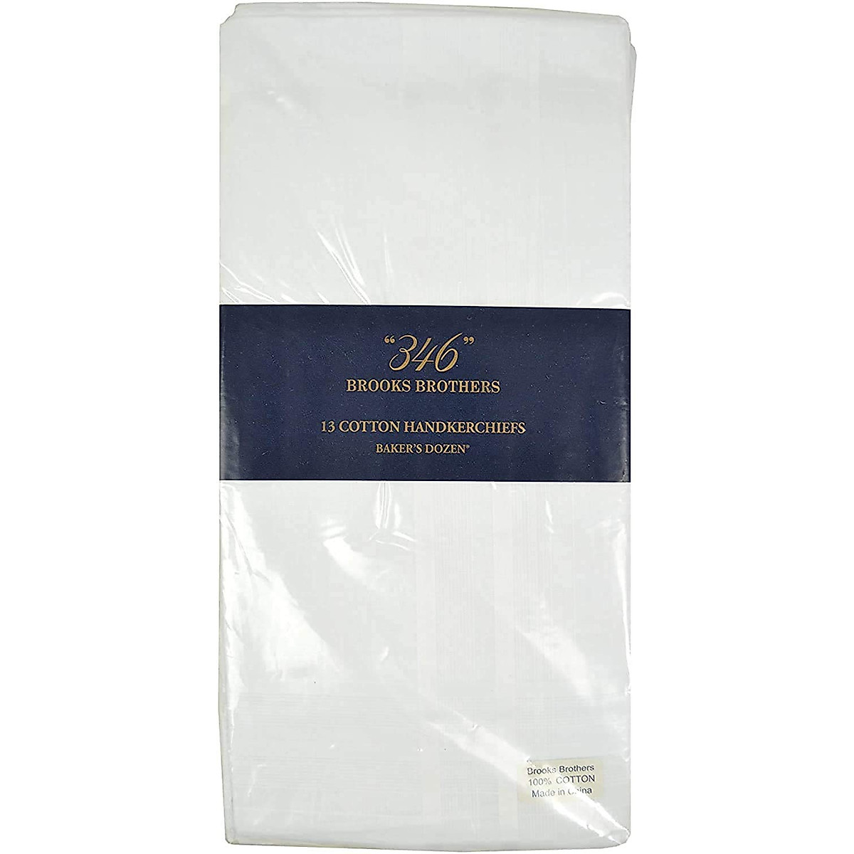 Brooks Brothers Men's 10946"346" Set of 13 Cotton Handkerchiefs, White (One Size)