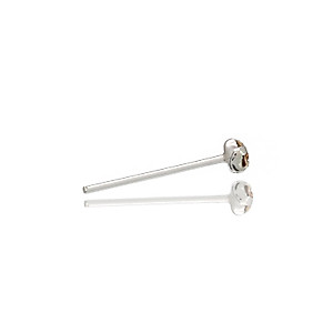 L & L Nation Peach Cz 925 Sterling Silver Nose Ring 1.2mm Prong Setting Straight Ended 10 Pcs Lot