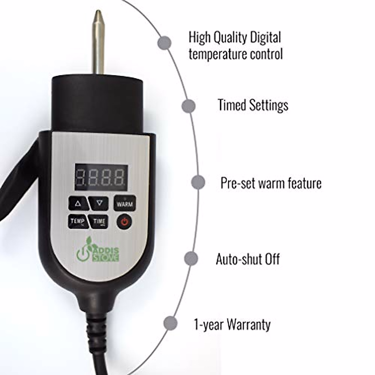 Addis Griddle (Mitad/Mogogo) –16 inch Digital Electric Griddle for Injera, Lefse, Pancake – Even Heat Distribution