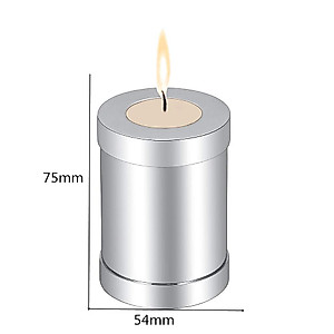 Cremation jar Cylinder Free Engrave Ashes Urn for Human Pet Memorial Candle Holder Cremation Jar-Gun_Large 75mm 54mm