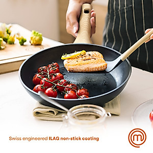 MasterChef Nonstick Frying Pan 8 inch Skillet, Small Fry Pan for Cooking Eggs, Omelette etc, Stainless Aluminum Saute Pan, Non Stick, Induction Cooktop Compatible, Non Toxic, Dishwasher Safe