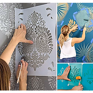 ilauke 10 Pieces 7.5mil Mylar Stencil Sheets, Reusable Blank Stencil Vinyl, Clear Mylar Template for Cricut Cutting Machine, Make Your Own Stencils Sheets, 12 x 12 inch