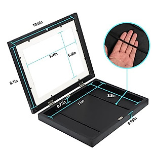 LOMILD 2-Pack Kids Artwork Frames Changeable, 8.5x11 Kids Art Frames in Balck, Front Opening with Acrylic Sheet, Great for Children Art Projects, Art Display Storage, Holds 50 PCS Pictures
