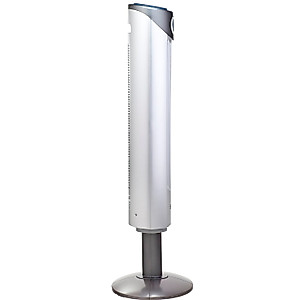 Ozeri Adjustable Oscillating Tower Noise Reduction Technology Ultra 42” Wind Fan, Silver