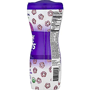 Plum Organics Baby Food Pouch | Super Puffs | Blueberry With Purple Sweet Potato | 1.5 Ounce | 4 Pack | Organic Food Squeeze for Babies, Kids, Toddlers
