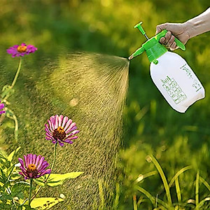 ITISLL Manual Garden Sprayer Hand Lawn Pressure Pump Sprayer Safety Valve Adjustable Brass Nozzle 0.5 Gal 2L