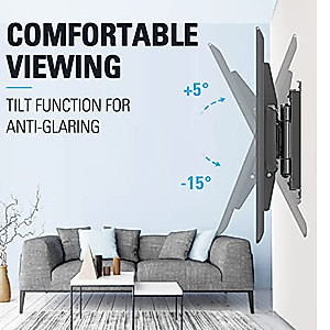 Mounting Dream TV Wall Mount with Sliding Design for Most 42-86" TV, Full Motion TV Mount with Swivel Articulating Dual Arms, Easy for TV Centering, Max VESA 600x400mm, 132 lbs, MD2198