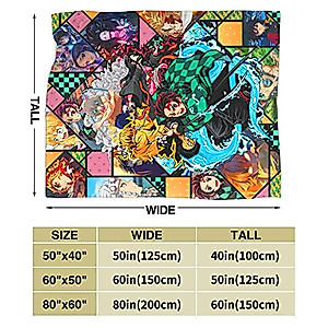 3D Anime Blanket Super Soft Napping Blanket Cartoon Flannel Throw Blanket for Sofa All Season Comfort Bedding D1 50"x40"