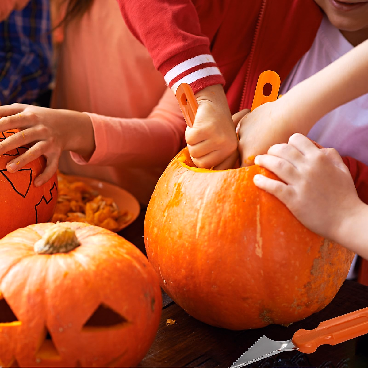 13PCS Pumpkin Carving Kit Tools Heavy Duty Stainless Steel Pumpkin Carving Tools Simple Safe Pumpkin Carving Kit for Kids Adults