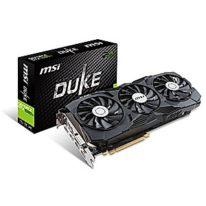 MSI Gaming GeForce GTX 1080 Ti 11GB GDRR5X DirectX 12 352-bit VR Ready Graphics Card (GTX 1080 TI Duke 11G OC) (Renewed)