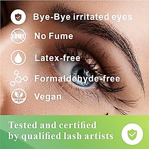 Cluster Lash Glue, Fast Drying Last 2Weeks, Lash Cluster Glue Low Fumes for Sensitive Eyes Waterproof, Lash Extension Glue for DIY at Home or Professional Salon 5ml