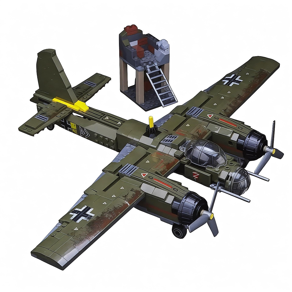 General Jim's WW2 Military Iron Empire Building Blocks Air Bomber JU88 - World War 2 Aircraft Fighter Plane Brick Building Set