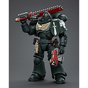 Pipigirl JoyToy Warhammer 40K Space Marine Genuine License 1/18 Soldier, Dark Angels Intercessors, 4inch Models Space Marines Action Figures Kits (Sergeant Rakiel)