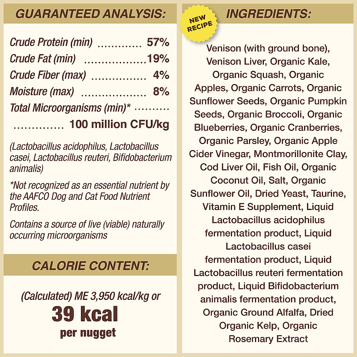 Primal Freeze Dried Raw Cat Food Nuggets Venison, Complete & Balanced Meal or Topper, Premium, Healthy, Grain Free, High Protein Raw Cat Food with Probiotics (5.5 oz)