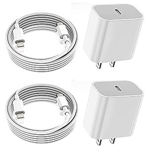 iPhone 14 13 12 Super Fast Charger, [MFi Certified] 6FT Lightning Cable 20W PD USB C Wall Charger 2-Pack iPhone Fasting Charging Block Compatible iPhone 14/14 Pro Max/13/13Pro/12/12 Pro/11/XS Max/8P