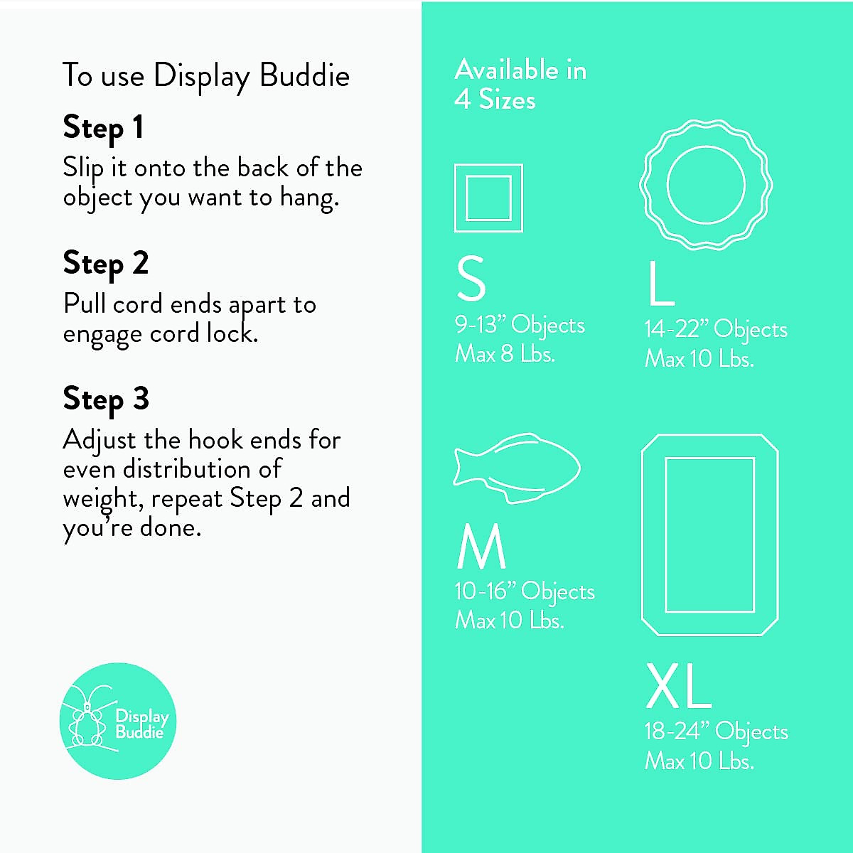 Display Buddie 3-Pak Extra-Large Adjustable Plate Hanger for Plates, Platters, Bowls & Oval, Square, Rectangular Objects up to 18"-24" Diameter and up to 10 lbs…