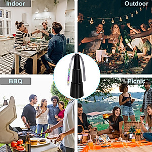 hibiker Stretchable Fly Fans for Tables 4 Packs,Portable Outdoor Fan,Food Fan for Indoor Outside,Battery Powered Fly Fan for Picnic,Party,Restaurant,Kitchen and BBQ