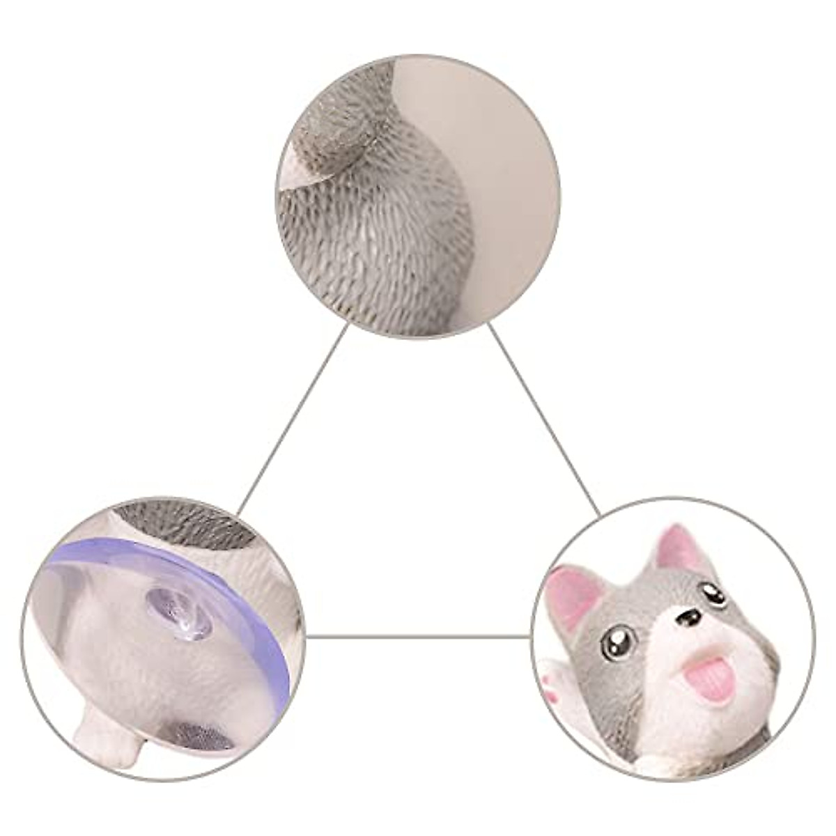 XEERAANG 2 Pcs Phone Stands Dog Modeling Smartphone Holders Firm Adsorption Smart Phone Sucker Holders for Most Smartphones Mobile Phone Shells