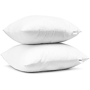 nestl Plain Throw Pillows 20"x20" Inches Decorative Pillow Insert Square Throw Pillow Inserts 4 Pack Premium Down Alternative Polyester Pillow Cushion Sham Stuffer for Couch Sofa Bed - Set of 4