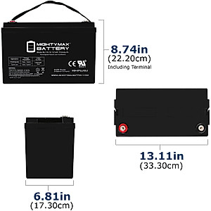 ML110-12 - 12 Volt 110 AH, Internal Thread (INT) Terminal, Rechargeable SLA AGM Battery