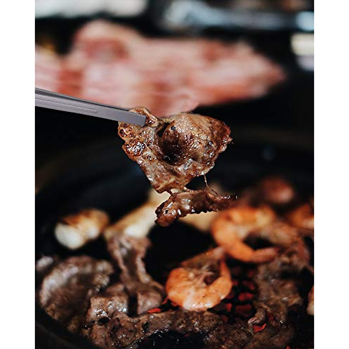 Boundless Voyage 6.7/10 inch Titanium Ultralight Grill BBQ Tongs Multipurpose Tweezer for Kitchen Food Tongs Buffet Salad Steak Clip Grill Accessories Anti-scalding (Ti1563B - (6.7inches))