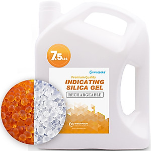 Wisesorb 7.5 LBS Indicating Silica Gel (Orange to White), Reusable Dehumidifiers Desiccant Moisture Absorbers