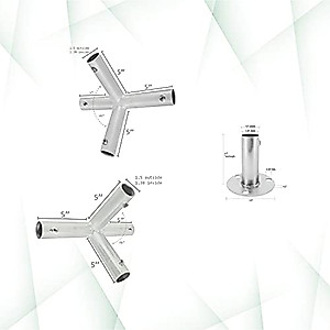 Simond Store Canopy Fittings KIT for Frame Slant Roof, Low Peak Connectors for Carport Frame Boat Shelter Outdoor Canopies Party Tents Garage Batting Cage Garden Shade