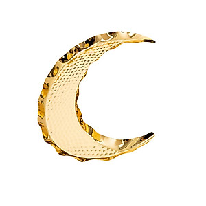 VOSAREA Serving Platter Appetizer Plate Eid Mubarak Moon Star Plates Ramadan Kareem s Moon s Food Serving Plate Fruit Dessert Plates for Home Party Golden Eid Mubarak Tray