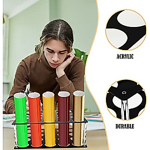 Vinyl Roll Storage Rack 20 Holes Acrylic Vinyl Rolls Holder Organizer Display Storage Stand for Art Craft Paper Room Decor (Aperture 2 Inch)