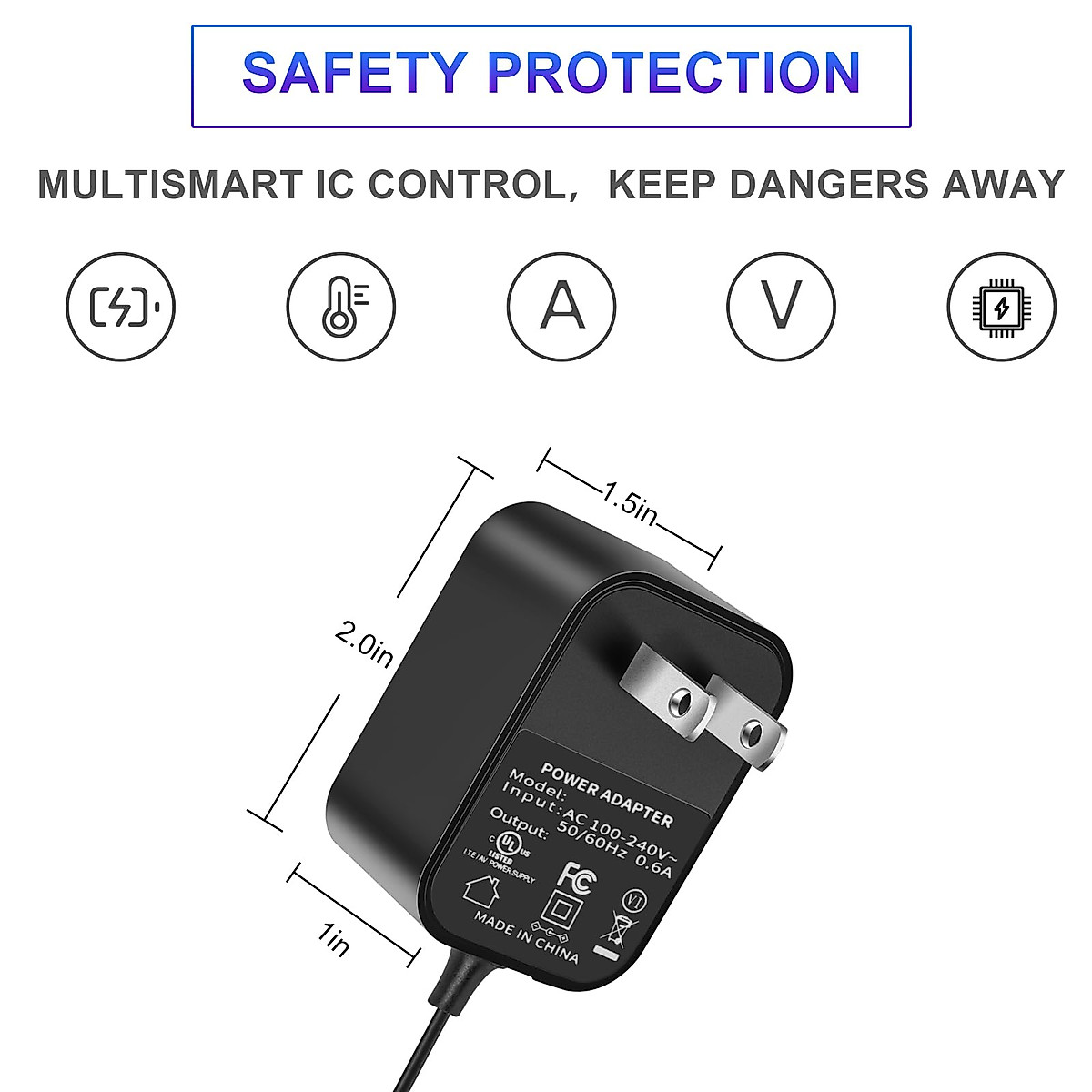 Charger for Shark V2945Z V2950 XA2950 Carpet Sweeper Power Cord Replacement P/N YLS0041-T110025 Vacuum AC/DC Adapter Supply