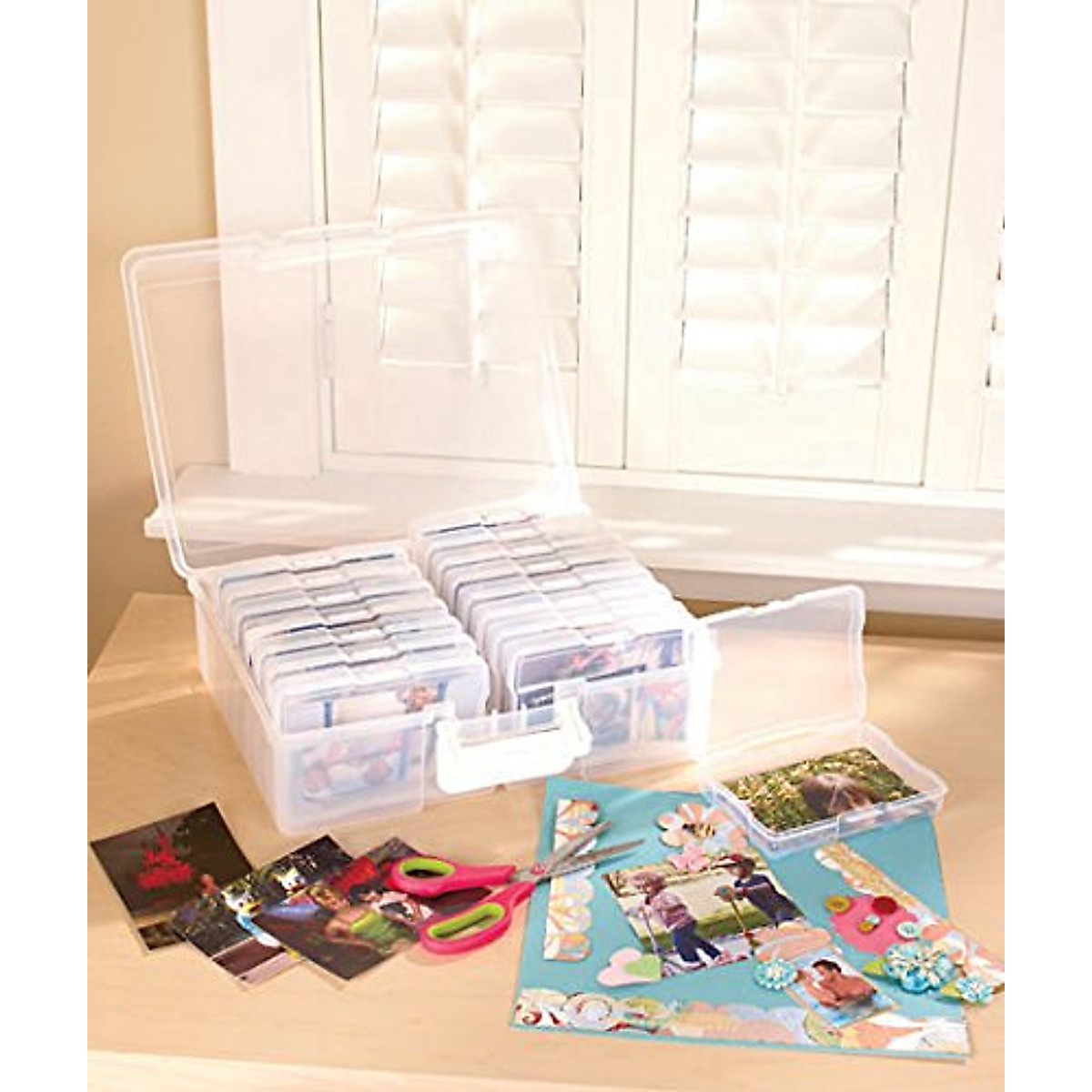 Christmas Photo Organizer Case Holiday Gift Idea Sort & Store 1,600 photos Scrapbooking
