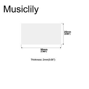 Musiclily Pro Natural Mother of Pearl Guitar Inlay Material Blank Sheet 50x25x2mm, White Pearl