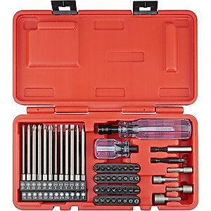 KAIFNT K460 Professional Screwdriver Bit Set with Acetate Handles, 4-inch Power Bits, Quick Change Hand Driver, 60-Piece
