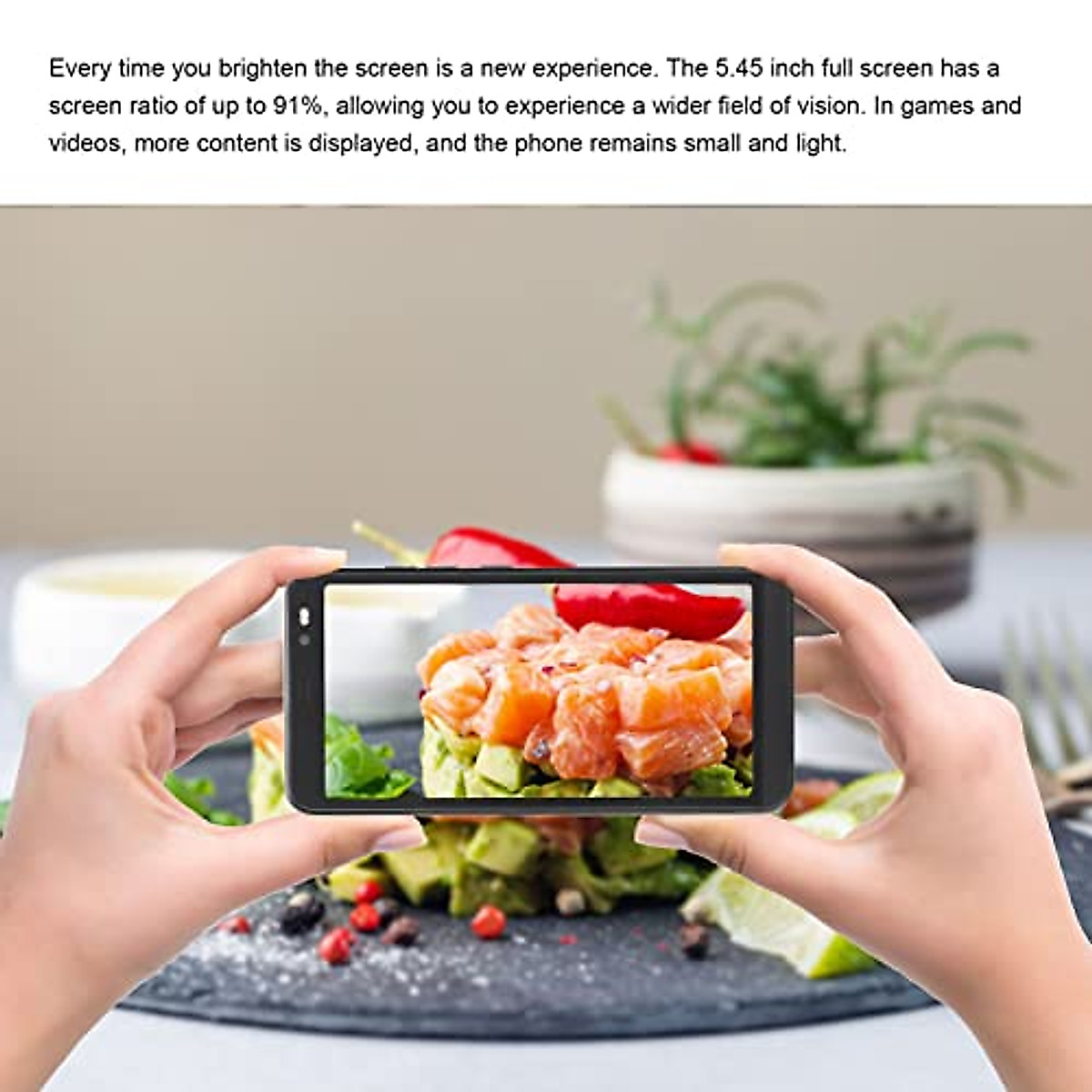 Zopsc Rino 4 Pro Unlocked Android Smartphone Celular, 5.45 Inch Screen Mobile Phone Face Recognition, 3G Net Cellphone, 2GB 32GB, Dual SIM, 2MP 5MP Camera, 3200mAh Battery (Black)