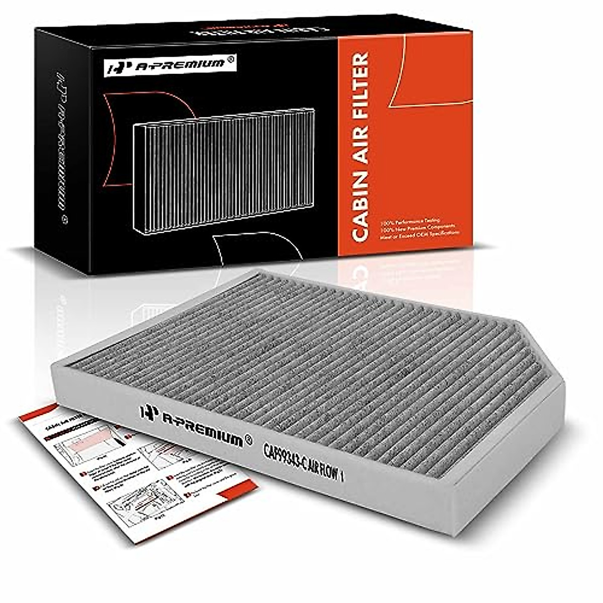 A-Premium Cabin Air Filter with Activated Carbon Compatible with Porsche Panamera 2017-2021 2.9L 4.0L, Panamera 2019-2020 3.0L, Panamera 2022-2023 2.9L 4.0L, Taycan 2020-2023, Replace# 971819429