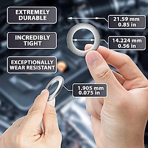 20pcs Oil Drain Plug Gasket Washer Crush Seal – 14mm Replacement for Honda/Acura - OEM 94109-14000 Accord Acura Civic Ridgeline Odyssey CRV CR-V Pilot Fit Element by AUTOMAJOR