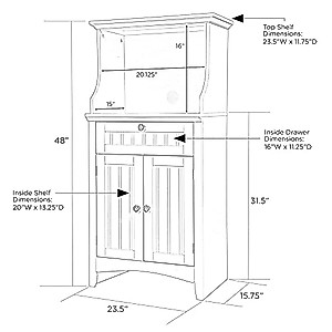 OS Home and Office Coffee Maker Utility Cabinet in Black kitchen microwave cart