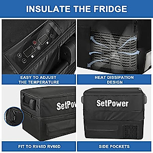 Setpower Insulated Protective Cover For RV45D & RV60D Insulated Transit Bag 12 Volt Portable Refrigerator Cover