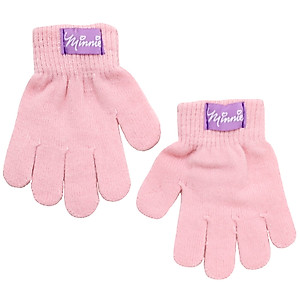 Disney Girl's Minnie Mouse Winter Hat and Glove Set, Ages 6-13, Pink