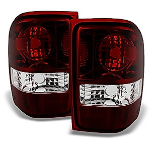 AKKON - For Ford Ranger Pickup Truck Dark Red Rear Tail Lights Brake Lamps Turn Signal Replacement Left+Right