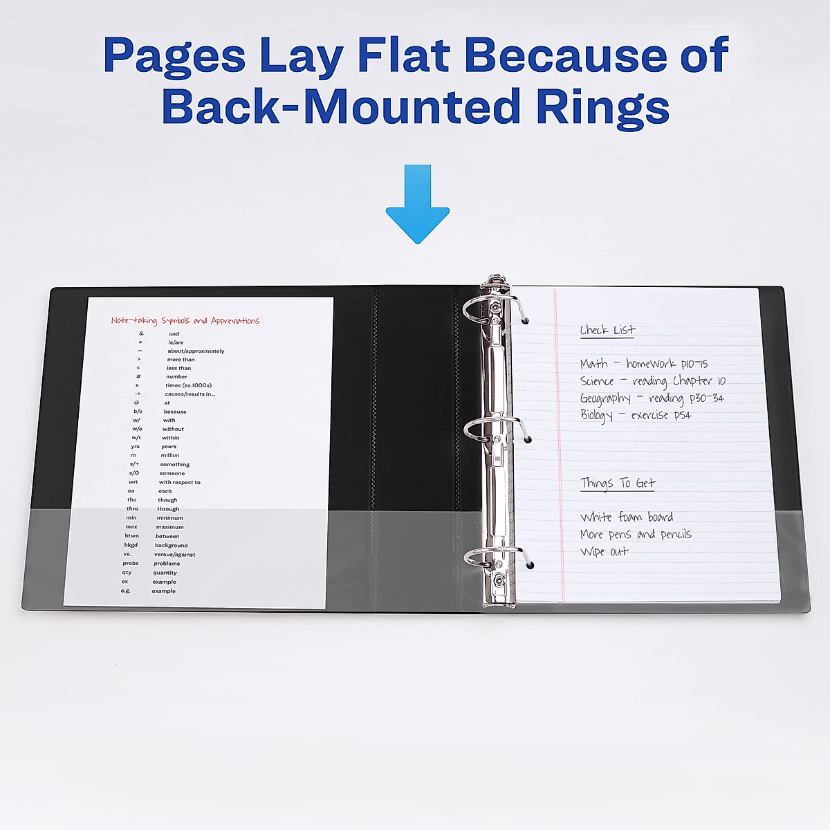 Avery Heavy-Duty View 3 Ring Binder, 2" One Touch Slant Rings, Holds 8.5" x 11" Paper, 1 White Binder (05504)