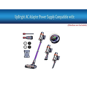 UpBright 30V AC/DC Adapter Compatible with Wlupel Hero 8 Pro 8S CJD808 Knight 8 Hero8Pro KB-H015 25.9V 2.5Ah Li-ion Battery Cordless Stick Vacuum Cleaner CZH015300050USWH 0.5A Power Supply Charger PSU