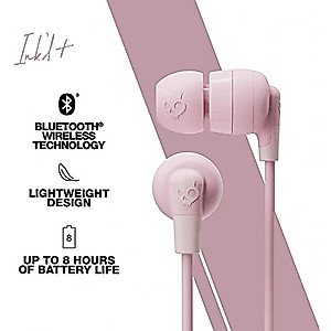 Skullcandy Ink'd+ Wireless in-Ear Earbuds, Includes Velvet Pouch - Pink