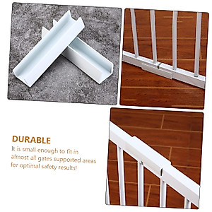 ibasenice 18 Pcs Safety Door Reinforcement Slot Fence Reinforcement Groove Garden Fence Groove Downstair Parts Pet Playpen Dog Gate Reinforcement Kid Playpen The Fence White PVC Tool Baby