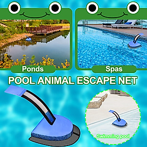 AOYEVGS Pool Ramp for Animals to Escape, Pool Animal Critter Saving Escape Ramp for Pool, Pool Frog Saver, Saving Critters, Frogs, Mices, Lizards, Ducks, Birds (1-Pack, Blue)
