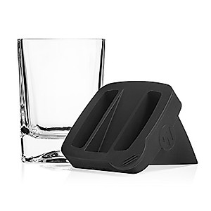 Corkcicle Premium 9 oz Double Old Fashioned Whiskey Glass with Silicone Ice Mold, Perfect for Chilling Whiskey, Bourbon, Tequila, and Scotch