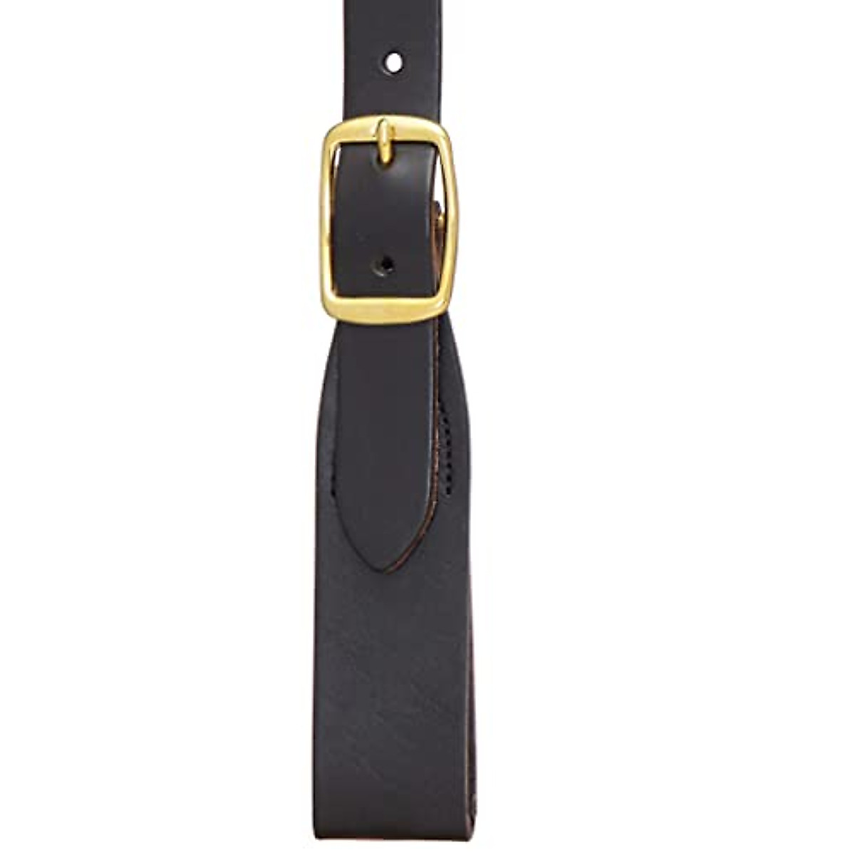 Suspender Store Plain Crease Handcrafted Western Leather Suspenders - 1.5-Inch Wide - Belt Loop - X-Large - 44-48 Inches - Black