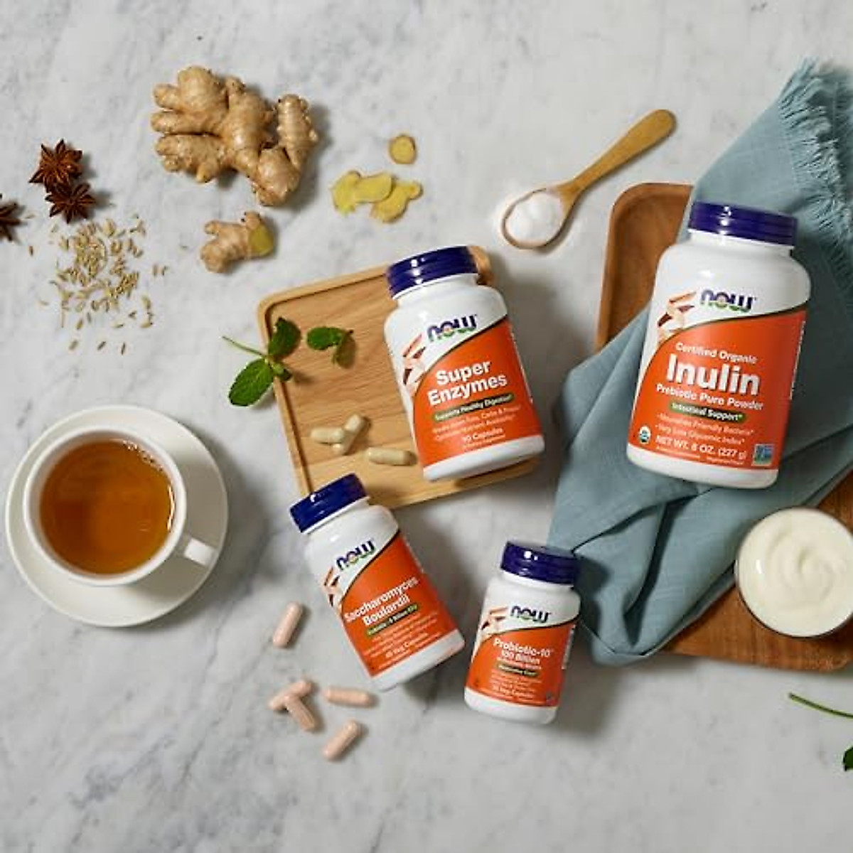 NOW Supplements, Saccharomyces Boulardii, 5 Billion CFU Probiotic, 60 Veg Capsules