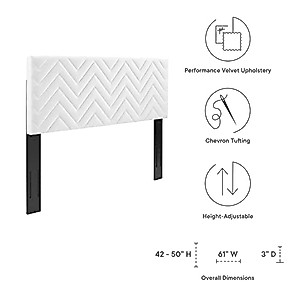Modway Chevron Adjustable, Twin, White
