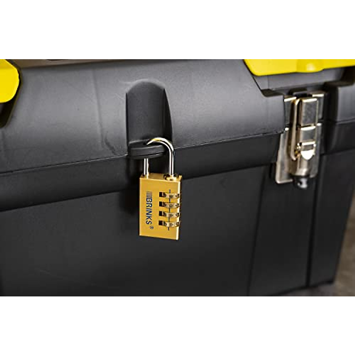 BRINKS - 30mm Solid Brass 4-Dial Resettable Padlock - Chrome Plated With Hardened Steel Shackle